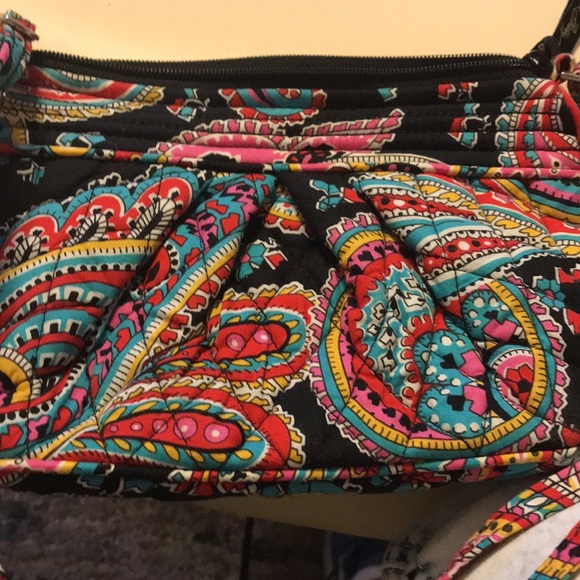 Bags | Cloth Multi Colored Purse With Double Straps | Poshmark